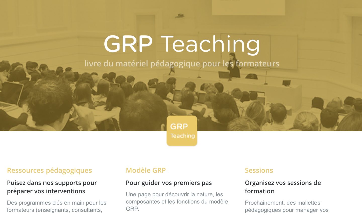 GRP Lab Lancement de la rubrique GRP Teaching